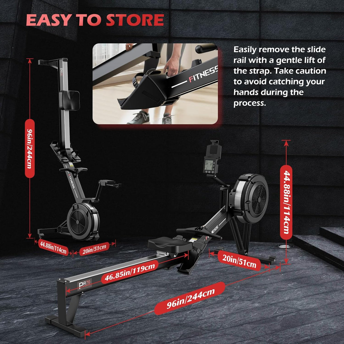 PASYOU PR70 Rowing Machine for Home Use - Commercial-Grade Rower Machi ...